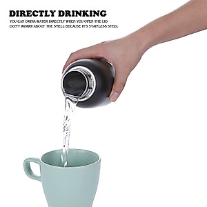 10.15oz/300ML Mini Thermal Mug Leak Proof Vacuum Flasks Travel Thermos Stainless Steel Drink Water Bottle Thermos Cups for Indoor and Outdoor (Black)