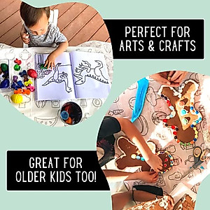 30 Pack | Disposable Splat Mats | Biodegradable + Compostable | THEO'S MATS | Under Highchair Splat Mat for Floor | Baby Led Weaning Supplies | (THEO001)