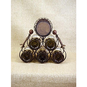 Classic Home 5 Bottle Tabletop Wine Rack