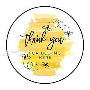 Thank You for Bee-Ing Here Envelope Seals Labels 1.5" Stickers (30)