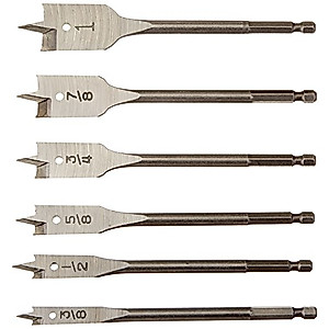 Milwaukee Electric Tool 49-22-0071 6" Spade Bit Kit, 6 Piece