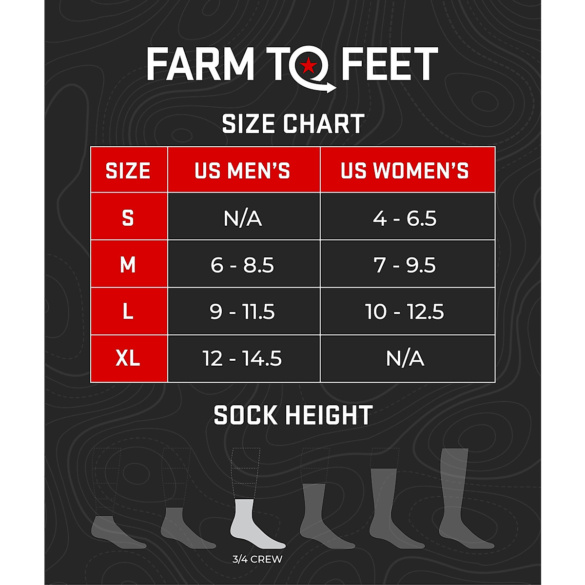 Farm to Feet Men's Damascus Lightweight Technical 3/4 Crew, Turkish Coffee/Sunflower, Large