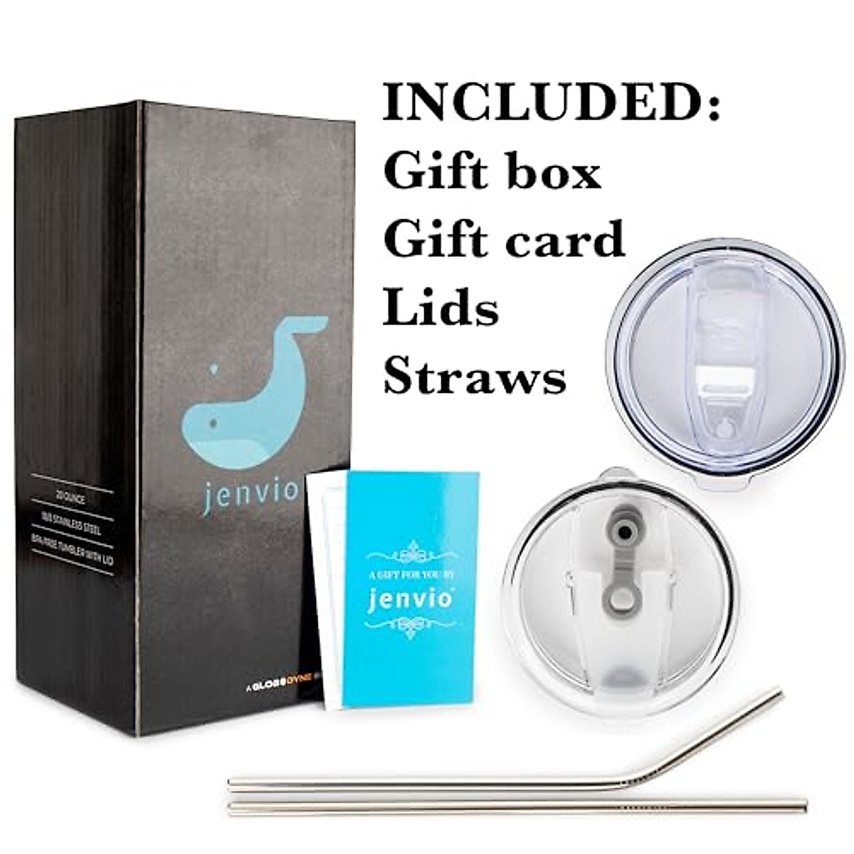 JENVIO Coach Gifts | Best Coach Ever | Stainless Steel Travel Tumbler Coffee Mug with 2 Lids and 2 Straws - Football | Soccer | Tennis Cross Country Appreciation (20 Ounce Black)