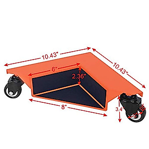 SPACEKEEPER Desk Cabinet Corner Mover Dolly Furniture Dollies Roller with 1380 LB Load Capacity for Furniture Moving Cart (Set of 4)