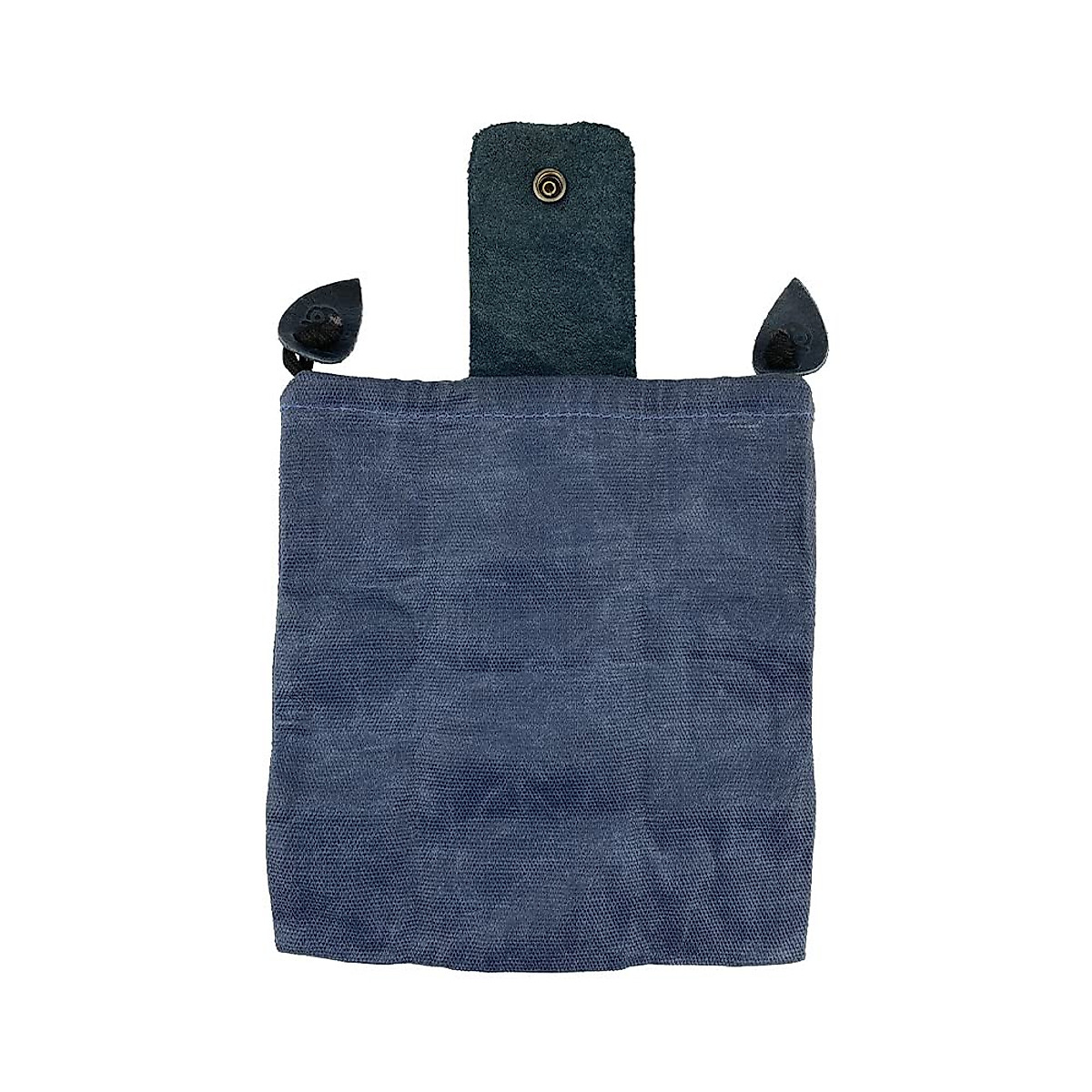 Hide & Drink, Waxed Canvas Foraging Pouch (Collapsible) for Hiking, Treasures & Seashells, Easy Looping Around Belts, Hands-Free Access, Genuine Leather, Handmade Includes 101 Year Warranty (Fatigue)