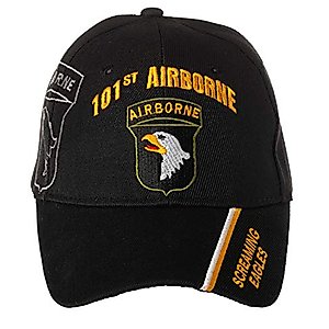 Officially Licensed US Army 101st Airborne Division Screaming Eagles Embroidered Black Adjustable Baseball Cap