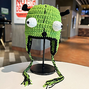 JOYEAR Devil Hat,Crochet Funny Hat,Silly Hats,Cute Cartoon Winter Warm Hat，Suitable for Children and Adults Green