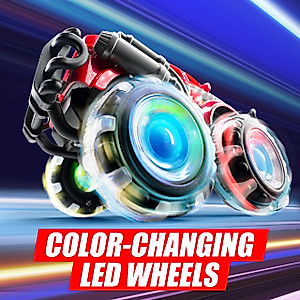 Vroomix 3Pack Monster Truck Toy - Toy Truck with Flashing LED Wheels - Light-Up Cars for Toddlers - Birthday Gift for Boys Girls - Friction-Powered