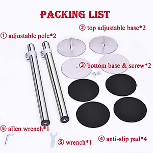 Undermount Sink Mounting Brackets New 304 Stainless Steel Sink Legs Sink Repair Supports Kit Installation and Repair System for Kitchen and Bathroom (Height: 16 to 29.5 inch)