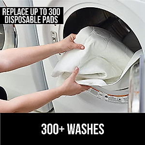 Gorilla Grip Mattress Grip Pad and Incontinence Pad, Mattress Gripper Size Twin, Incontinence Pad Size 52x44 in White, 2 Item Bundle