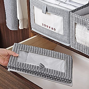 VincentLulu Storage Basket Bins Large foldable Closet Organizers Storage Box with Handles ，Cubes Organizer for Shelf （2-Pack）.