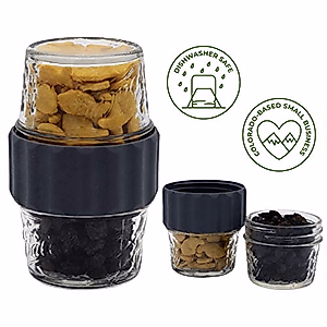 2-in-1 Lid for Connecting Two Regular Mouth Jars by Mason Jar Lifestyle (2 Pack)
