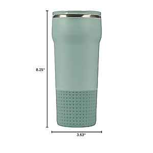 Pelican Hydration Pelican Cascade™ 22 oz Vacuum Insulated Tumbler - Recycled Stainless Steel Double Wall Travel with Dual Lid, Powder Coated Insulated Coffee Mug For Hot Cold Drinks, Sage