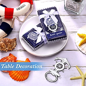 50 Pieces Nautical Anchor Bottle Opener Nautical Baby Shower Favor Wedding Party Present Decor Anchor Nautical Themed Bottle Opener Souvenir for Beach Party Bridal Shower