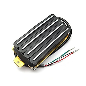 SAPHUE Hot Rail 2-Dual Blade Electric Guitar High Output Track Type Four Coil Humbucker Pickup Black