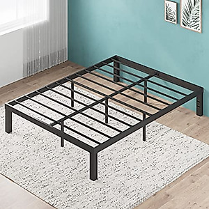 ZINUS Luis 14 Inch QuickLock Metal Platform Bed Frame / Mattress Foundation with Steel Slat Support / No Box Spring Needed / Easy Assembly, King