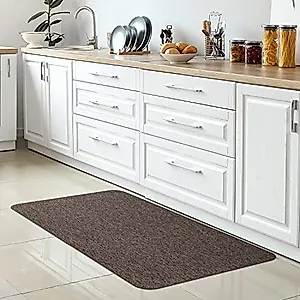 House, Home and More Skid-Resistant Carpet Indoor Area Rug Floor Mat - Pebble Gray - 3 Feet X 3 Feet
