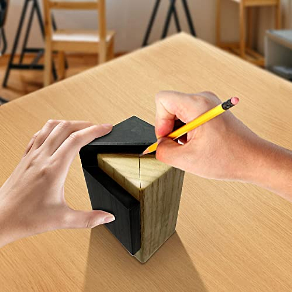 45 Degree Angle Marker, Aluminum Alloy Center Finder, Woodworking Right Angle Marker Woodworking Pen Center Finder Line Drawing Scriber Woodworking Tool