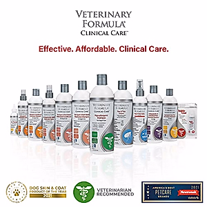 Veterinary Formula Clinical Care Hypoallergenic Shampoo for Dogs and Cats, 16 oz – No Harsh Ingredients – Fragrance-Free Pet Shampoo for Allergies and Sensitive Skin, Promotes Healthy Skin and Coat