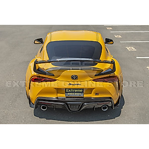 Extreme Online Store Replacement for 2020-Present Toyota A90 A91 Supra | ST Style Rear Trunk Lid Wing Spoiler (ABS Plastic - Painted Glossy Black)