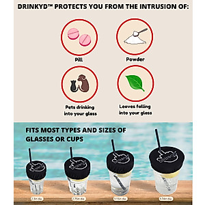DRINKYD™ The Drink Cover for Alcohol Protection and Spiking Prevention - Washable & Reusable w/Keychain - PINK / 1 pack