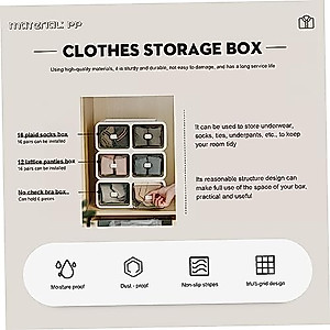 TIDTALEO 1pc Wardrobe Storage Box Sheer Lingerie Plastic Pallet Sheer Socks Stacking Socks Sorter Panties Drawer Organizer Clear Organizer Box Household Storage Box Underwear Storage Holder