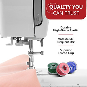 12pcs Bobbins fits Singer Sewing Machine - Class 15 Plastic Bobbins, 81348