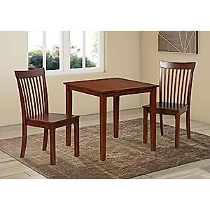 Kings Brand Furniture - Kurmer Square Solid Wood Dining Room Kitchen Table, Cappuccino