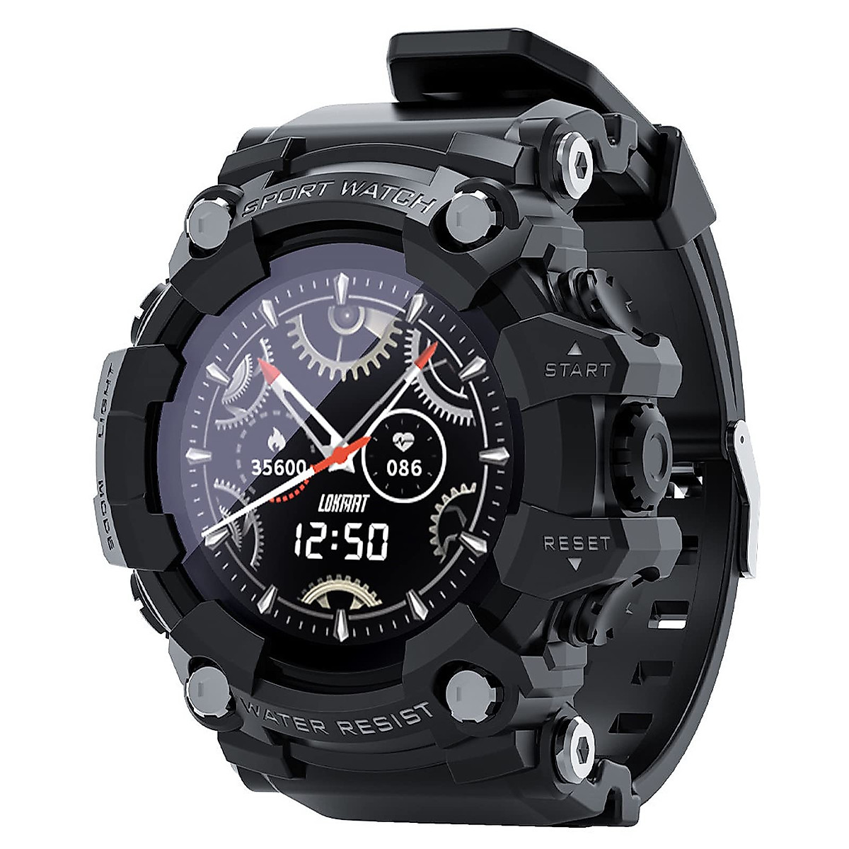 Oxsioeih Military Tactical Smart Watches for Men 1.28" 5ATM Waterproof Fitness Tracker SmartWatch for Android & iPhones with Heart Rate Blood Pressure Monitor Adults Sports Bluetooth Watch