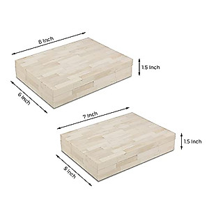 Handicrafts Home Jewelry Gift Boxes - Decorative Organizer and Storage Box for Décor White Bone Inlay 6x8x1.5 inch