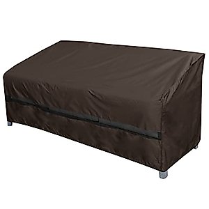 True Guard Patio Furniture Covers Waterproof Heavy Duty - Sofa or Couch Cover, 600D Rip-Stop, Fade/Stain/UV Resistant for Outdoor Patio Furniture, Dark Brown