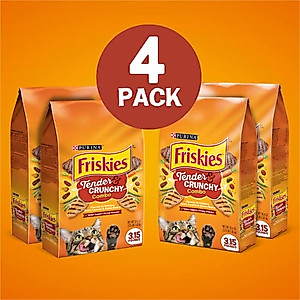 Purina Friskies Dry Cat Food, Tender & Crunchy Combo - (4) 3.15 lb. Bags