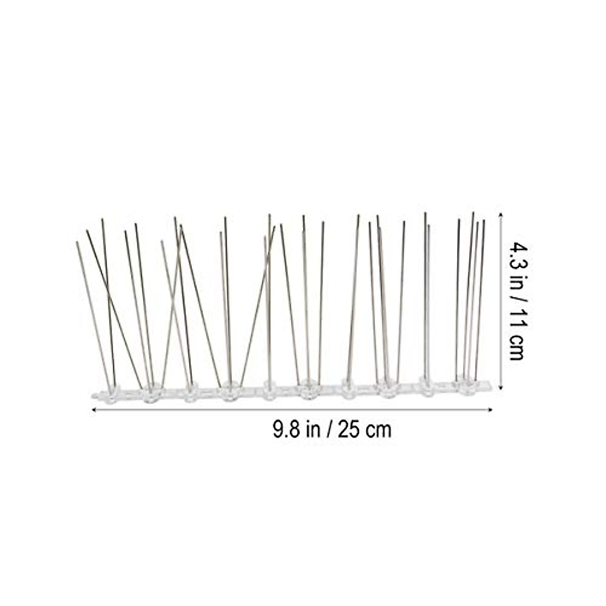 Cabilock 2. 5M Anti Pigeon Spikes Multi Purpose Fence Roof Mailbox Window Bird Pigeon Prof Spike Rodent Deterrent Spike Device for Home Garden