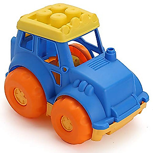 LotFancy 9'' Dump Truck Toy for Kids, Small Plastic Sand Truck, Construction Play Vehicle Toy for Baby Toddlers Outdoor, BPA and Phthalates Free