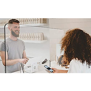 INTELLIMADE - Plexiglass Shield, Sneeze Guard Panel for Desk, Counter and Table, Portable, Clear Acrylic, Multi-Sizes (24" W x 16" H)