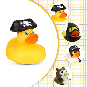 Creative Rubber Ducks, 12 Pack Assorted Rubber Ducks Bath Toys Funny Rubber Duckies for Kids Duck Toy Floating Bathtub Toys for Kids Baby Shower Party Favors Christmas Collection (12 Styles)