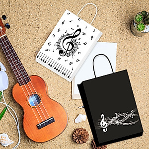 24 Pcs Music Notes Gift Bags Musical Note Paper Gift Treat Bags for Social Media Music Theme Birthday Party Baby Shower Music Theme Party Supplies