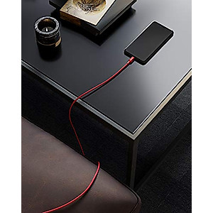 Anker Powerline+ III Lightning to USB A Cable, (6ft MFi Certified), USB Charging/Sync Lightning Cord Compatible with iPhone 11/Xs/XR/X/8/AirPods, iPad and More (Red)