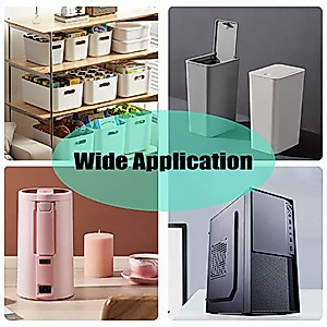 Mini Caster Wheels for Small Appliances, 360°Rotation Self Adhesive Caster Wheels, Stainless Steel Rollers Universal Wheel for Trash Can, Storage Bins Bottom (8 PCS, Black) APBATS