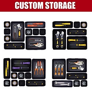 AUTSCA 32-Pack Tool Box Organizer and Storage,Workbench and Cabinets,Tool Organizers Tool Tray Divider, Toolbox Accessories,Toolbox drawer organizer set for drawer cabinet parts hardware box storage