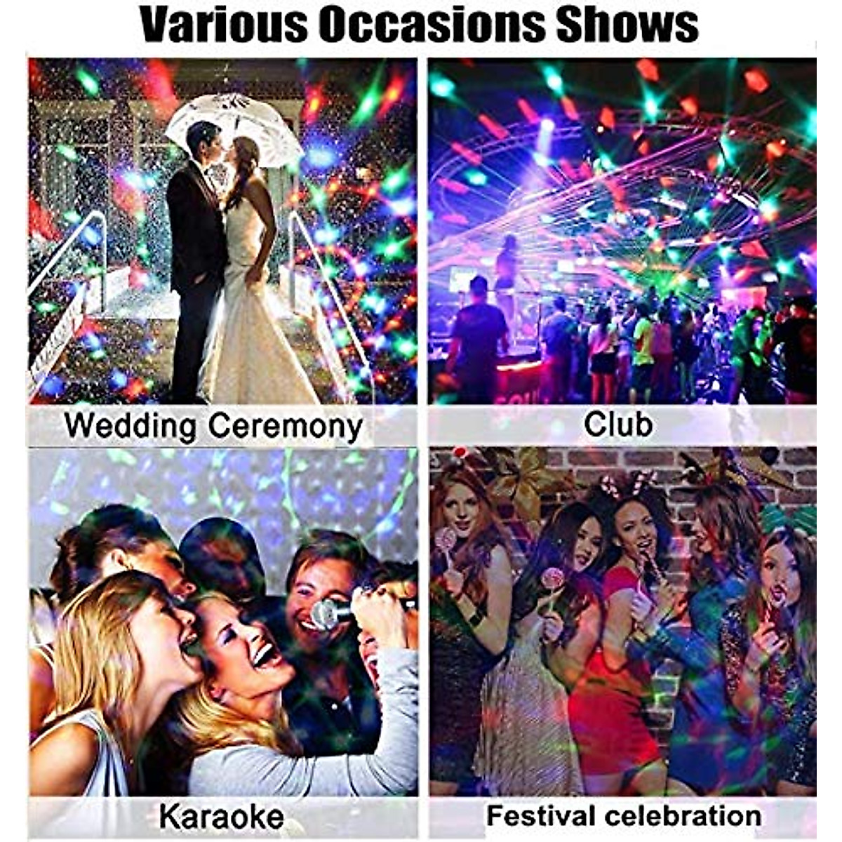 NARFIRE Voice Control USB LED Light Mini Stage Light K Gebao Music KTV Atmosphere Household Crystal Disco Light