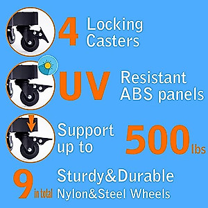 Plant Caddy With Wheels 20 Inch Heavy Duty Outdoor, Indoor Rolling Plant Stand With Casters Black Plant Dolly Large Potted Planter Cart For Big Flower Pots Plants Pots, Heart Shaped Garden Pot Mover