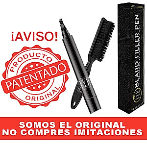 JYE Pen for beard, mustache or eyebrows, waterproof, long lasting, black pen filler