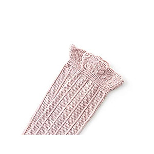 Baby Girl Knee High Socks Toddler Tube Ruffled Stockings Unisex Infants Cotton Long Sock Cable Knit Knee Socks for Baby Girls 1 Pair Milky White 3-12 Months