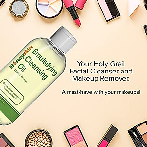 Emulsifying Deep Cleansing Oil and Make Up Remover - Face Cleanser for Women with Manuka Oil - Facial Moisturizer and Pure Cleansing Oil for All Skin Types (4oz)