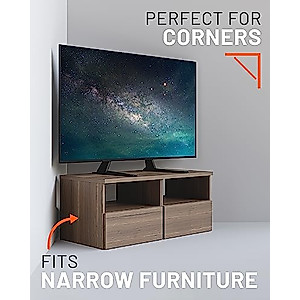 ECHOGEAR Replacement TV Stand for Screens Up to 65" - Foldable TV Bracket Includes Hardware, Anti-Slip & Anti-Scratch Pads - Easy 3-Step Install TV Feet w/Wide VESA Compatibility