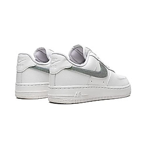 Nike Womens W Air Force 1 '07 ESS DH4407 101 Glitter Swoosh - Size 9W