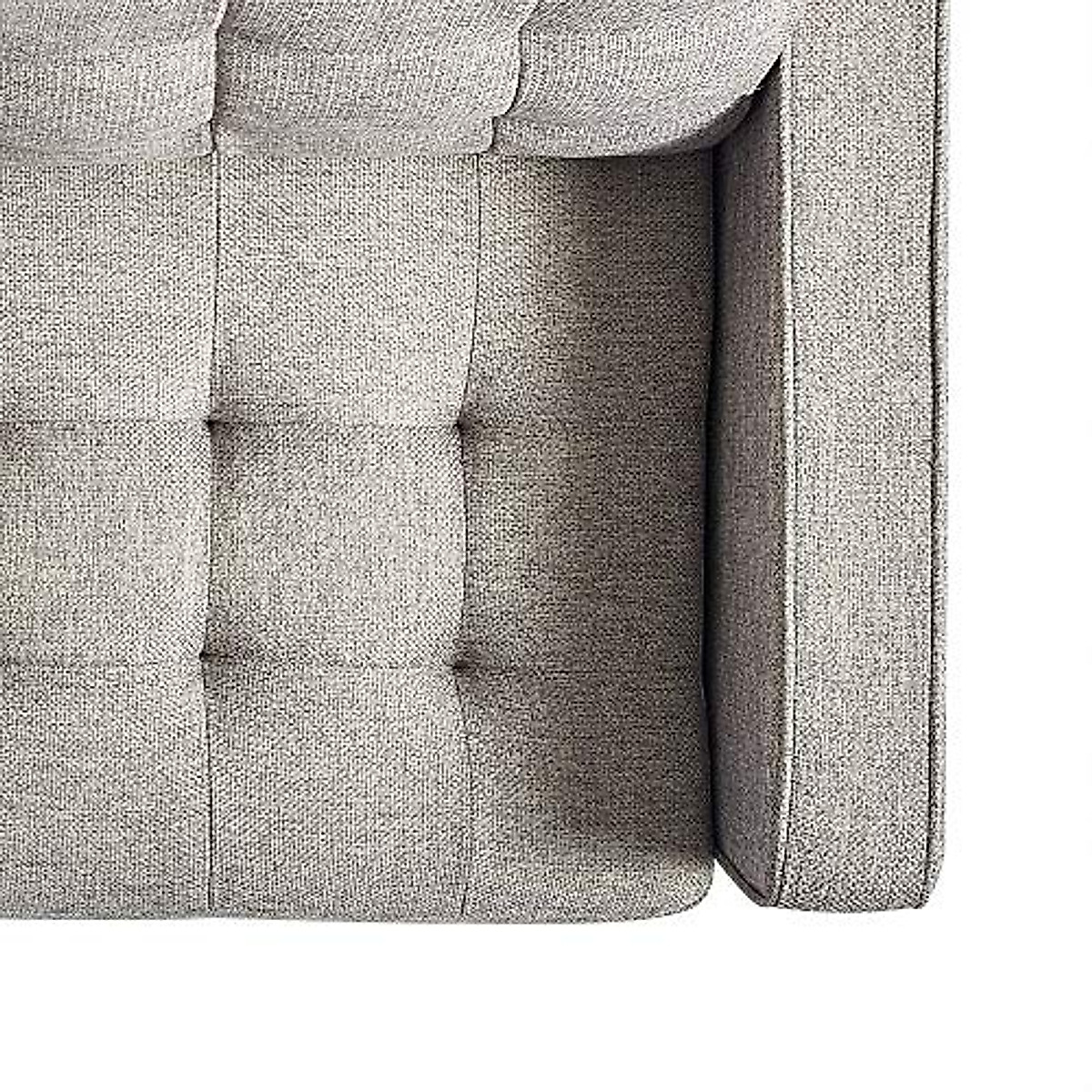 ZINUS Benton Loveseat Sofa, Grid Tufted Cushions, Easy, Tool-Free Assembly, Soft Grey