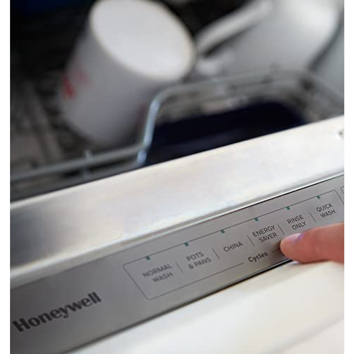 Honeywell 24 Inch Dishwasher with 14 Place settings, 6 Washing Programs, Stainless Steel Tub, UL/Energy Star- Stainless Steel