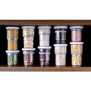 Botto The Adjustable Airtight Container 2-Pack | Push Down To Remove Air And Adjust Contents Between 16 oz & 32 oz (Clear)